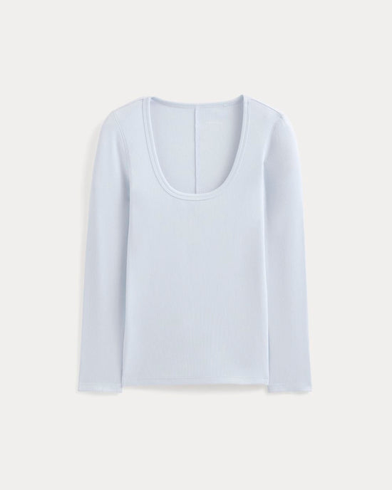 Luxe Rib Deep U-Neck Top | Skywriting – Everlane