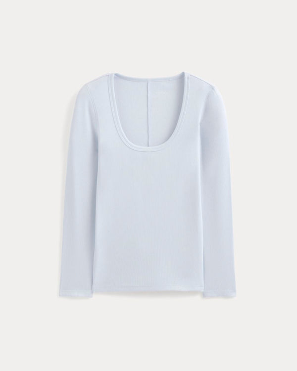 Luxe Rib Deep U-Neck Top | Skywriting – Everlane
