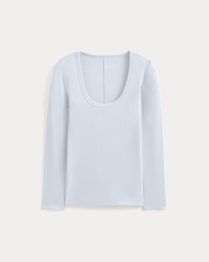 Luxe Rib Deep U-Neck Top | Skywriting – Everlane
