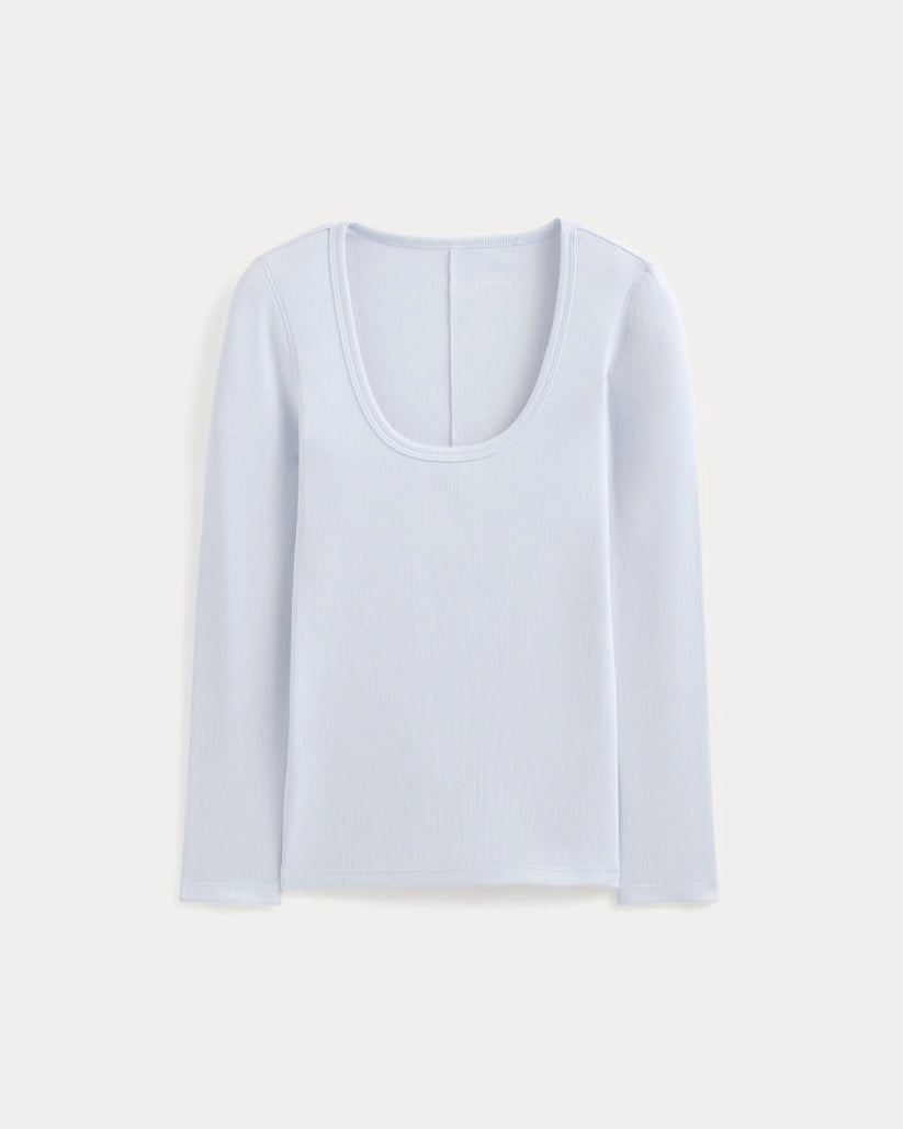 Luxe Rib Deep U-Neck Top | Skywriting – Everlane