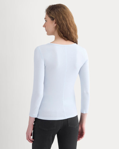 Luxe Rib Deep U-Neck Top | Skywriting – Everlane