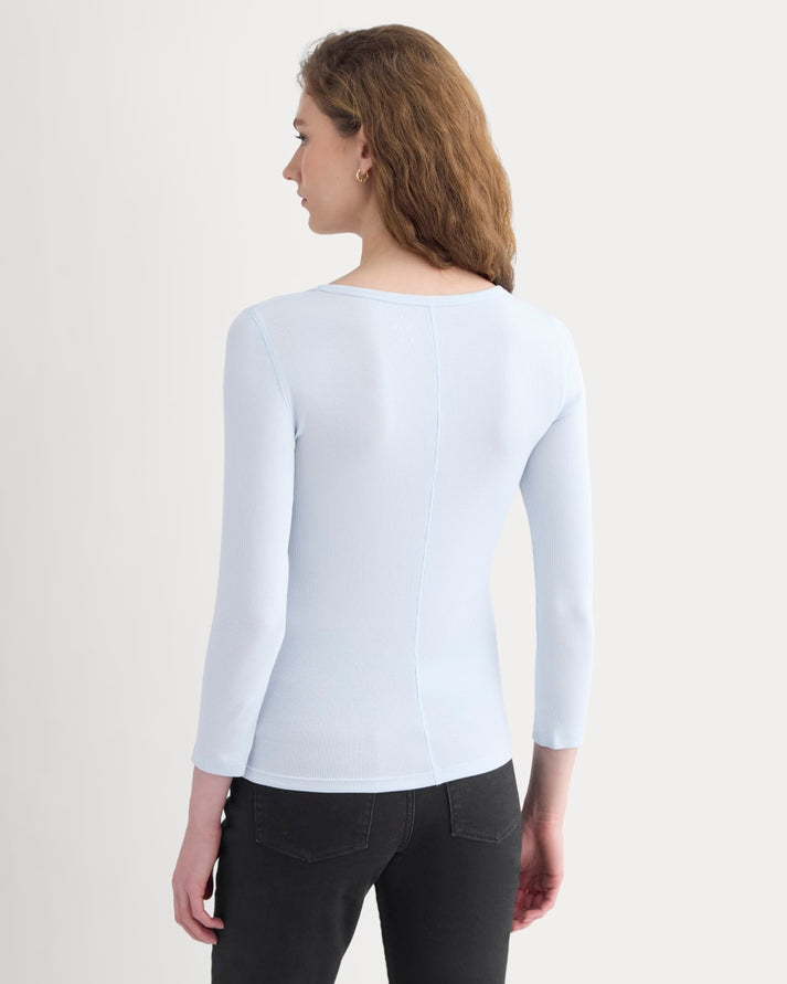 Luxe Rib Deep U-Neck Top | Skywriting – Everlane