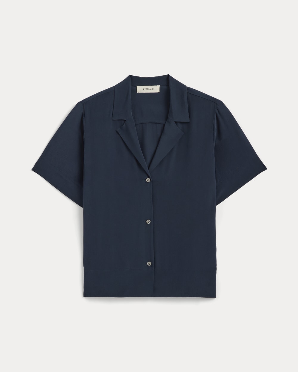 The Notch Shirt in Washable Silk | Navy – Everlane