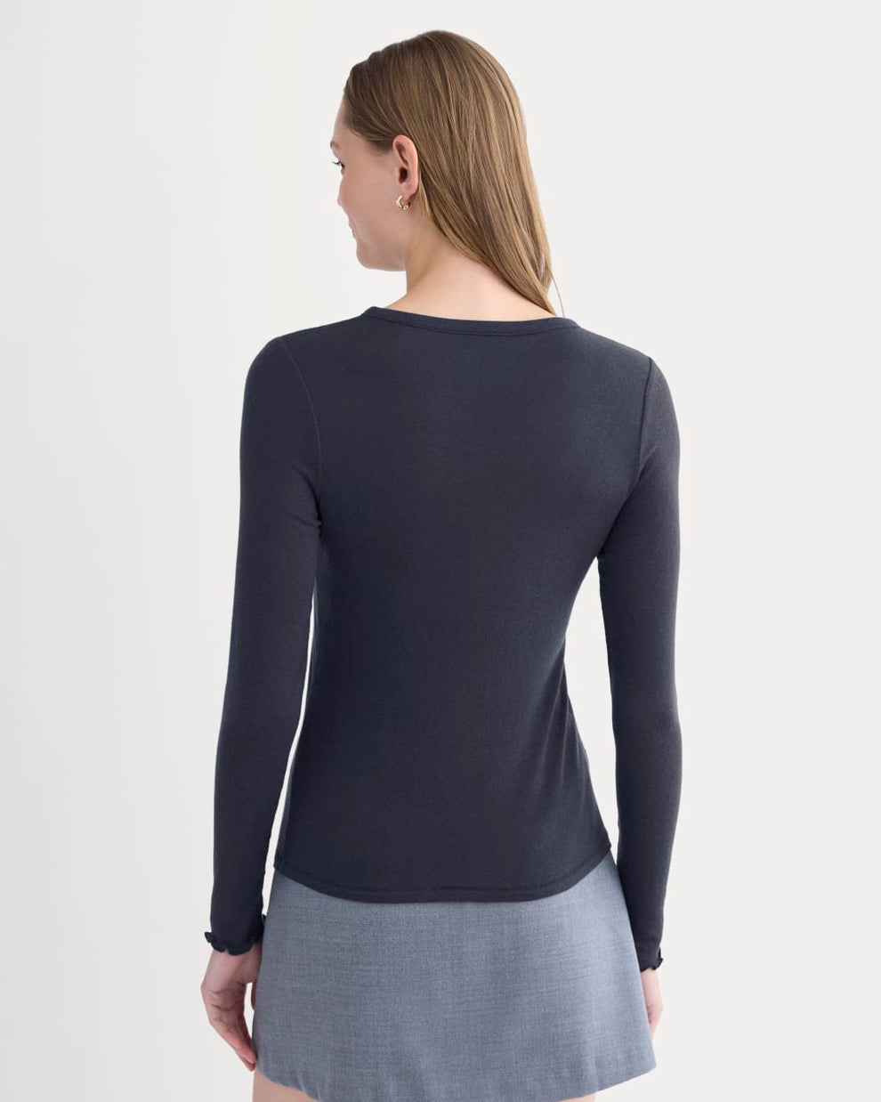 Sheer V-Neck Cardigan in Butterluxe | Deep Navy – Everlane