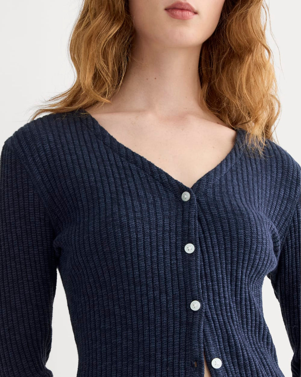 The Cozy Rib Cardigan | Navy – Everlane