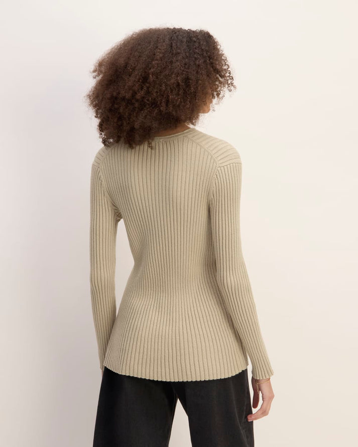 The Cotton Rib Crew | Trench Coat Khaki – Everlane