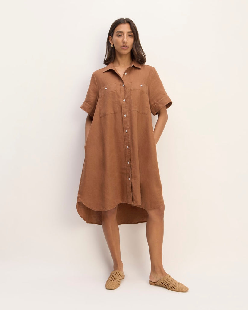 The Daytripper Dress in Linen | Carob Brown – Everlane