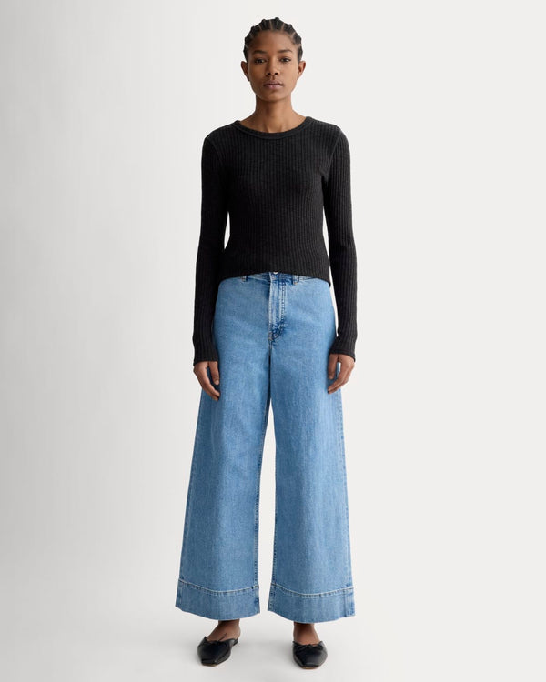 The Cozy Rib Long-Sleeve Tee | Black – Everlane