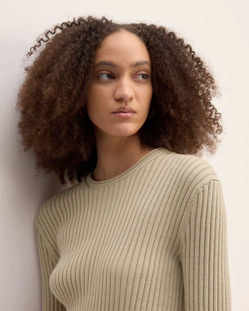 The Cotton Rib Crew | Trench Coat Khaki – Everlane