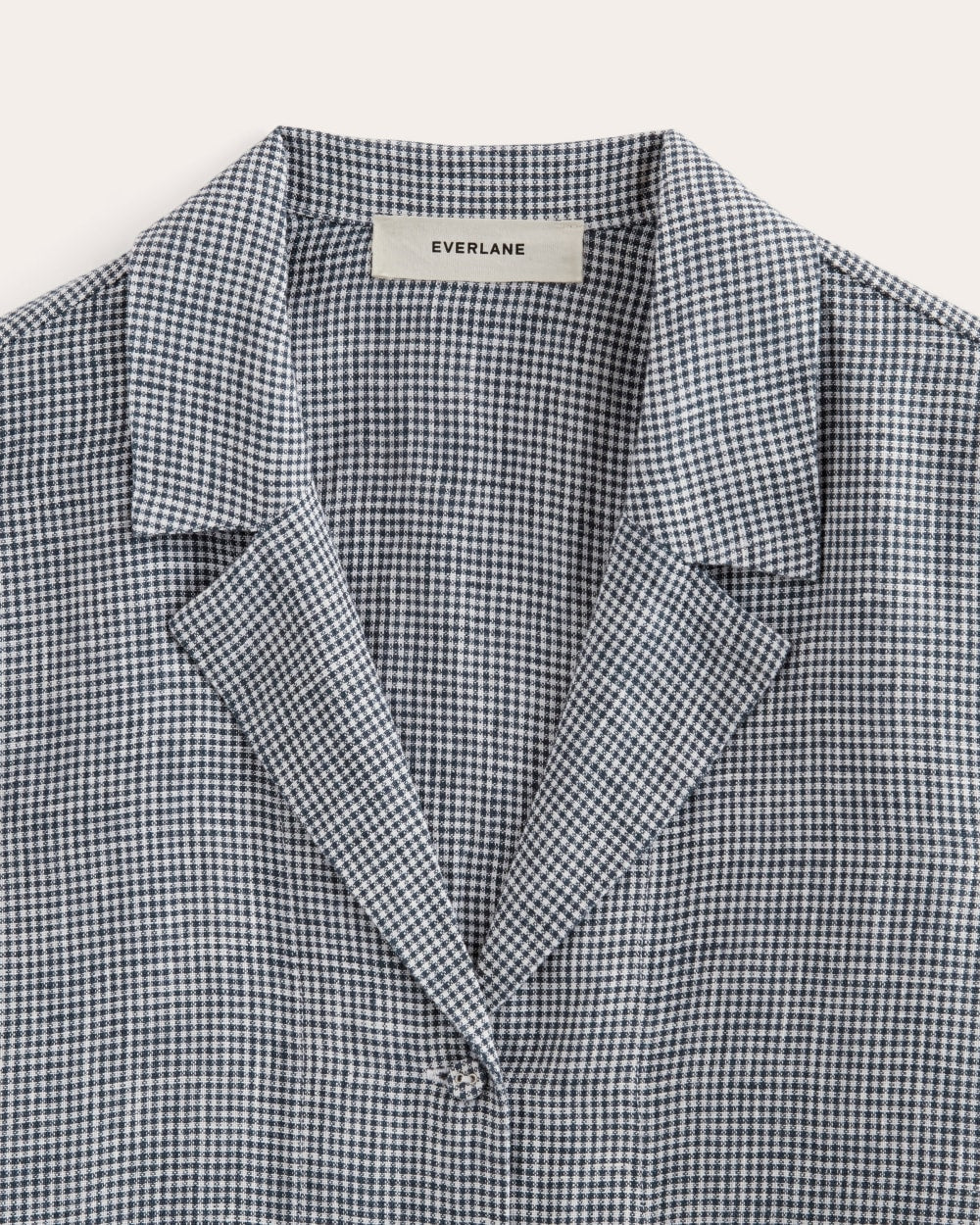 The Notch Shirt in Linen | Midnight Navy Gingham – Everlane