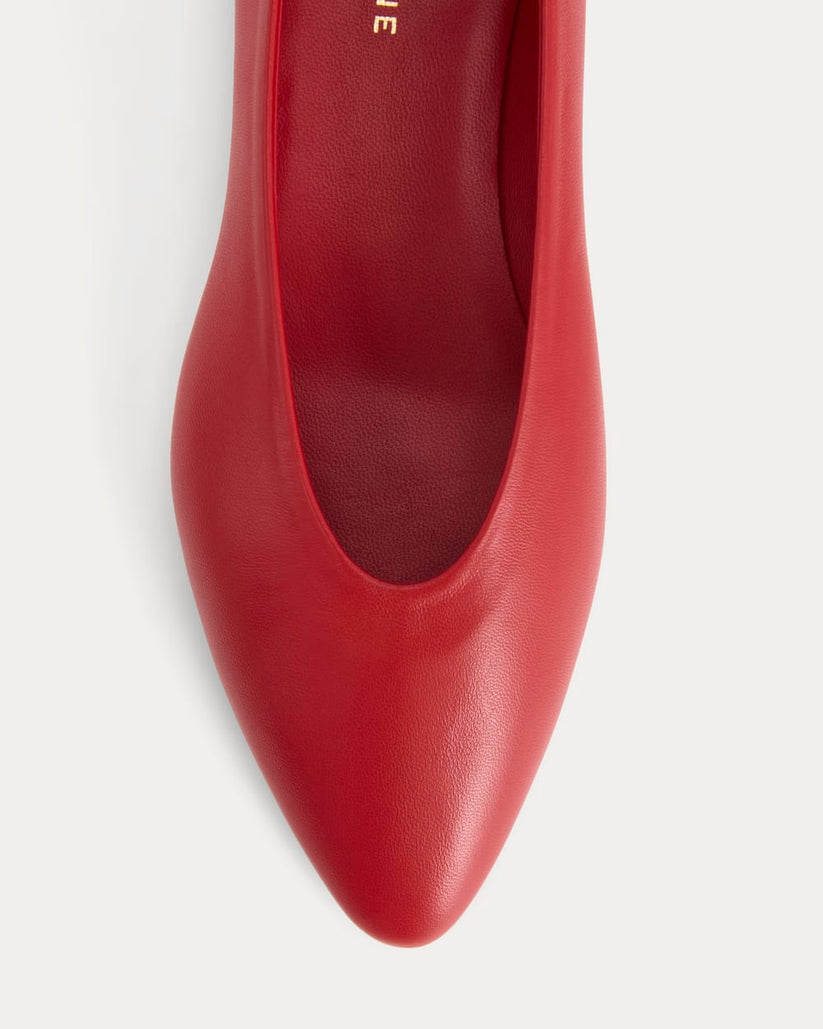 Made in Italy Almond-Toe Flat | Rosa Red – Everlane