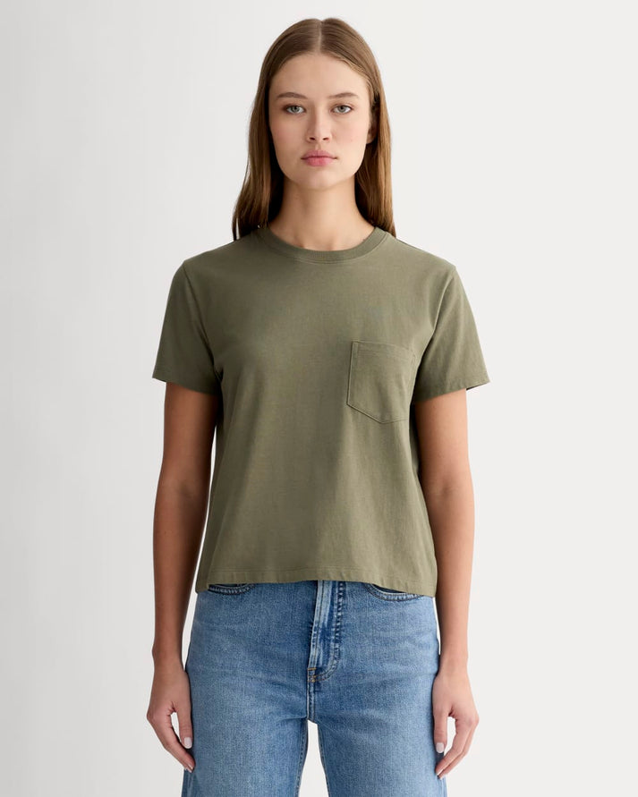 The Organic Cotton Box-Cut Pocket Tee | Kalamata | Pocket – Everlane