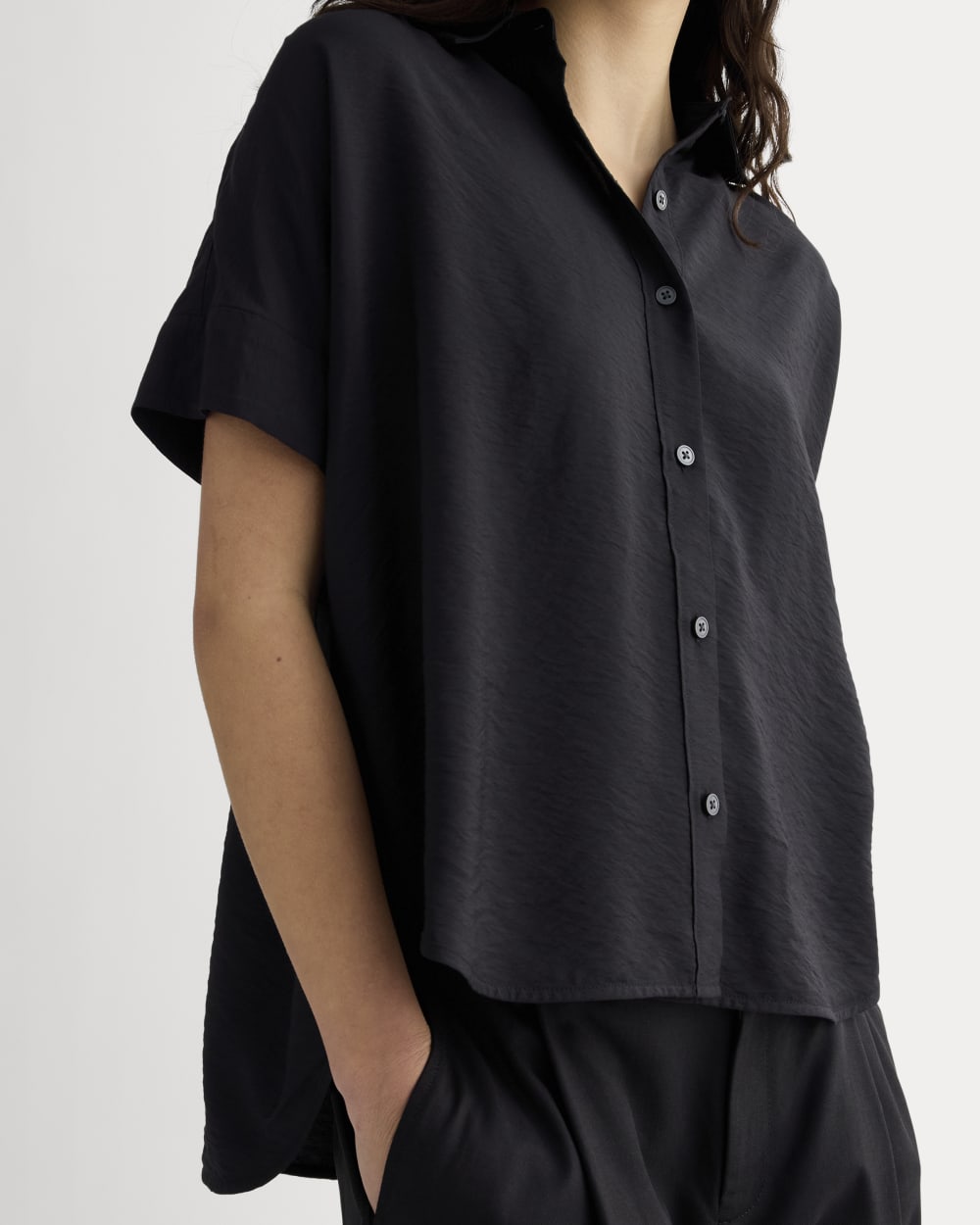 The Square Shirt in SoftLuxe | Black – Everlane