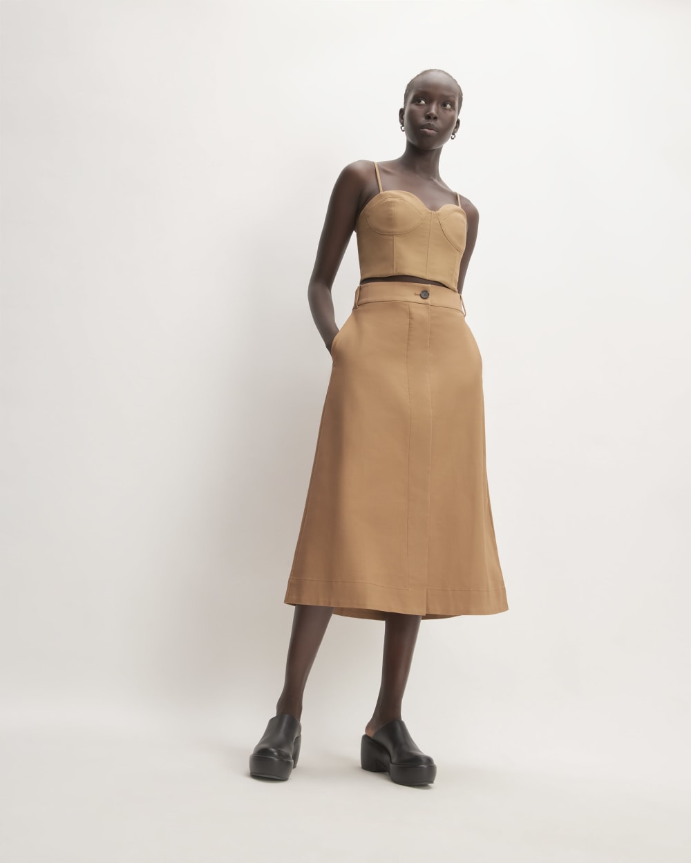The Structured Cotton Bustier | Toasted Coconut – Everlane