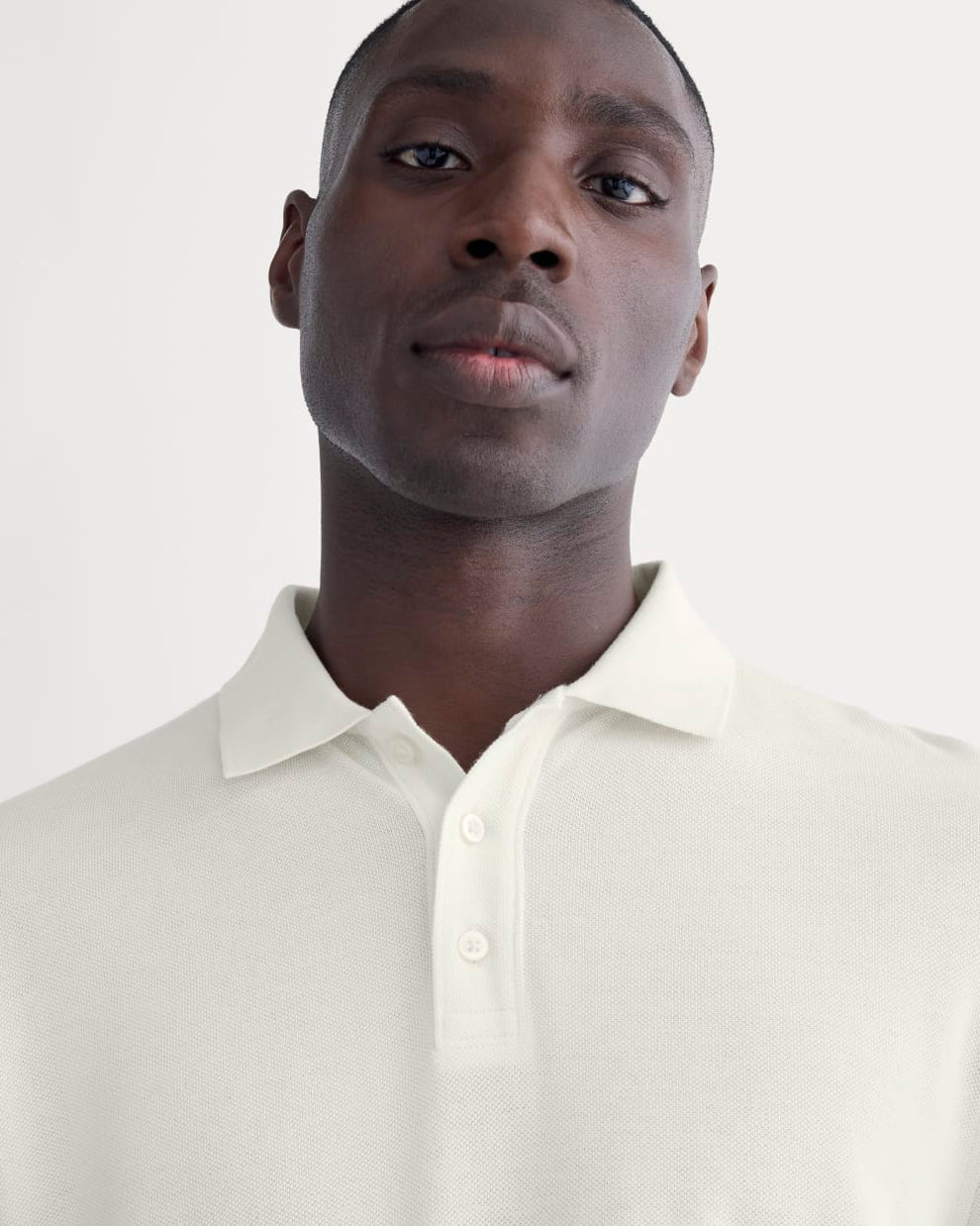 The Long-Sleeve Pique Polo | Bone – Everlane
