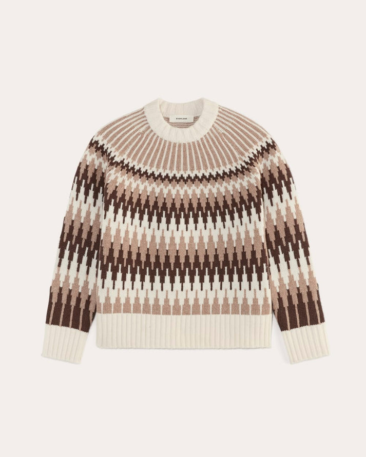 The Fair Isle Crew | Bone / Brown Fair Isle – Everlane