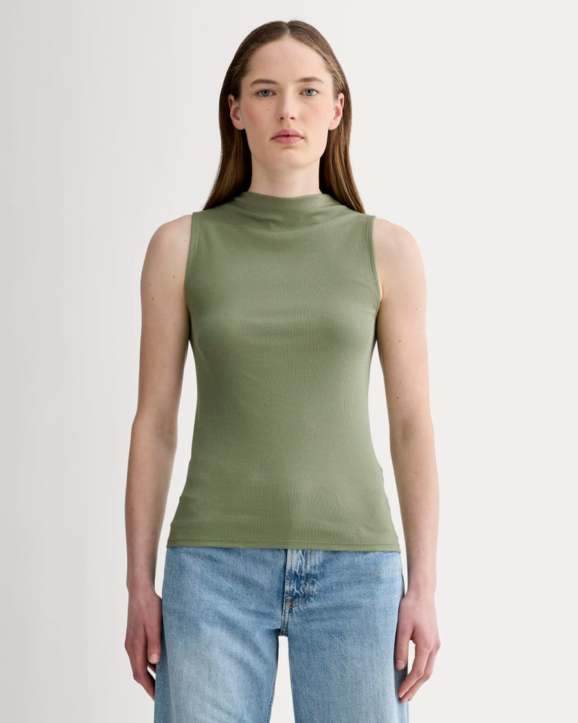 The Luxe Rib Funnel-Neck Tank | Sagebrush – Everlane