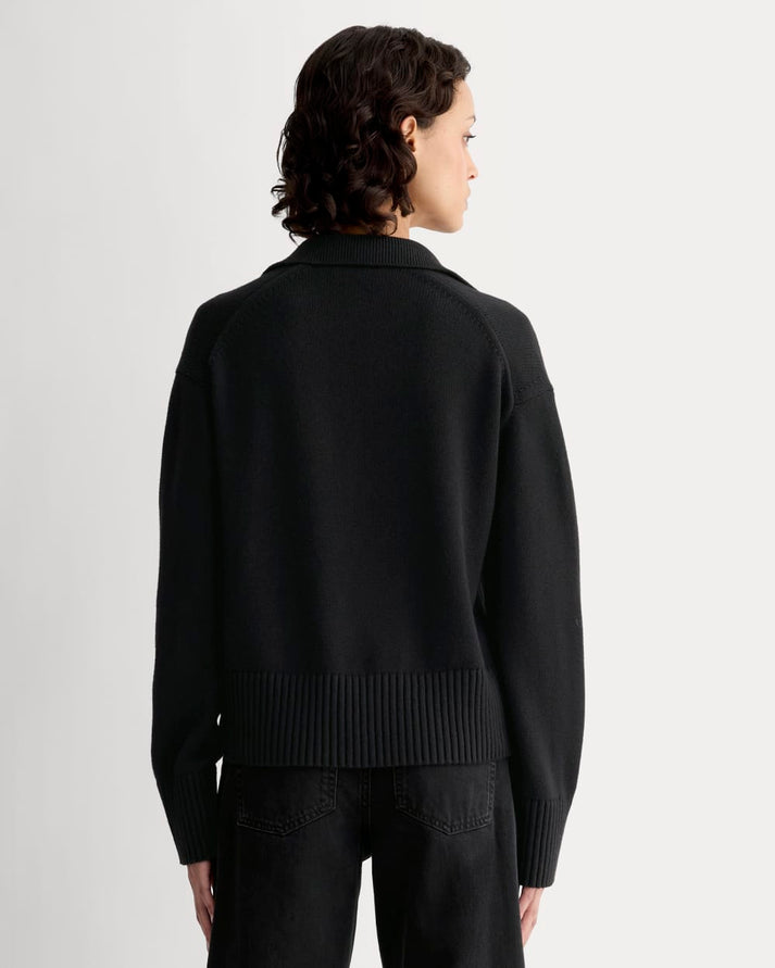 The Boxy Polo in Everyday Cotton | Black – Everlane