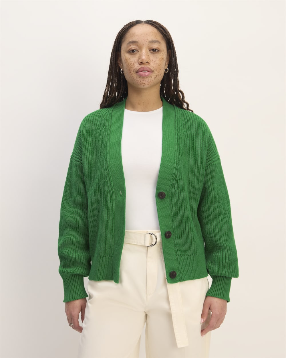 The Boxy Cardigan in Everyday Cotton | Grass Green – Everlane