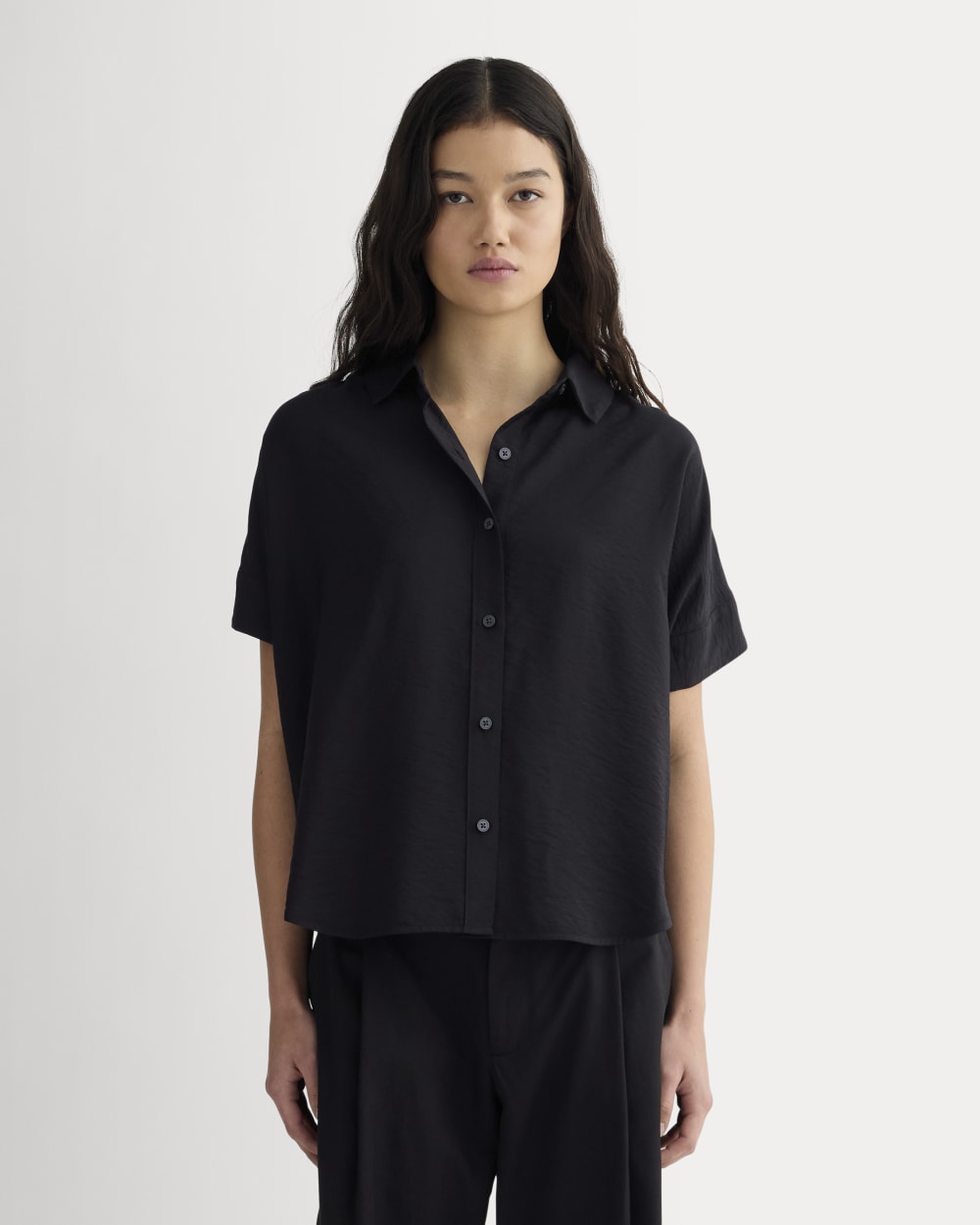 The Square Shirt in SoftLuxe | Black – Everlane