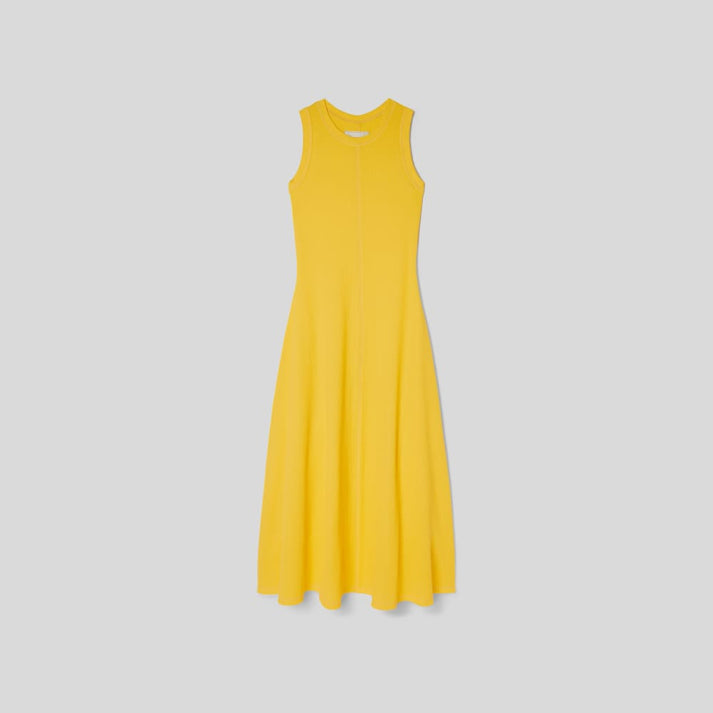 The Organic Cotton Waffle Tank Dress | High Visibility Yellow – Everlane