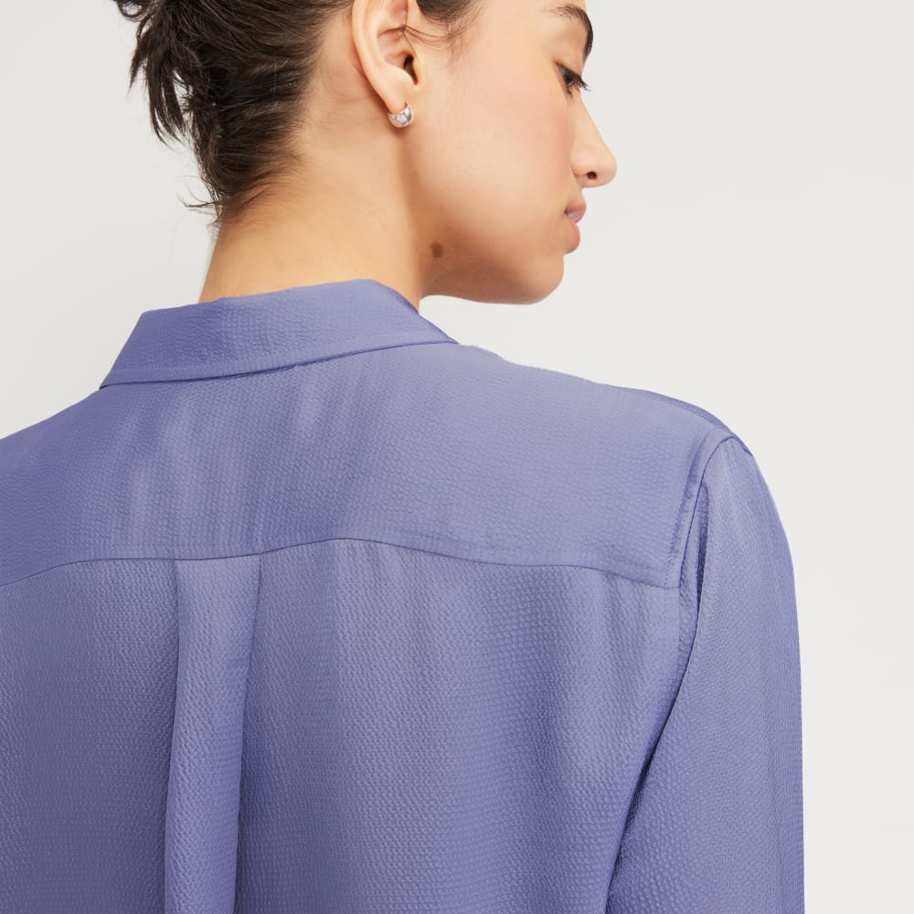 The Satin Relaxed Shirt | Cornflower Blue – Everlane
