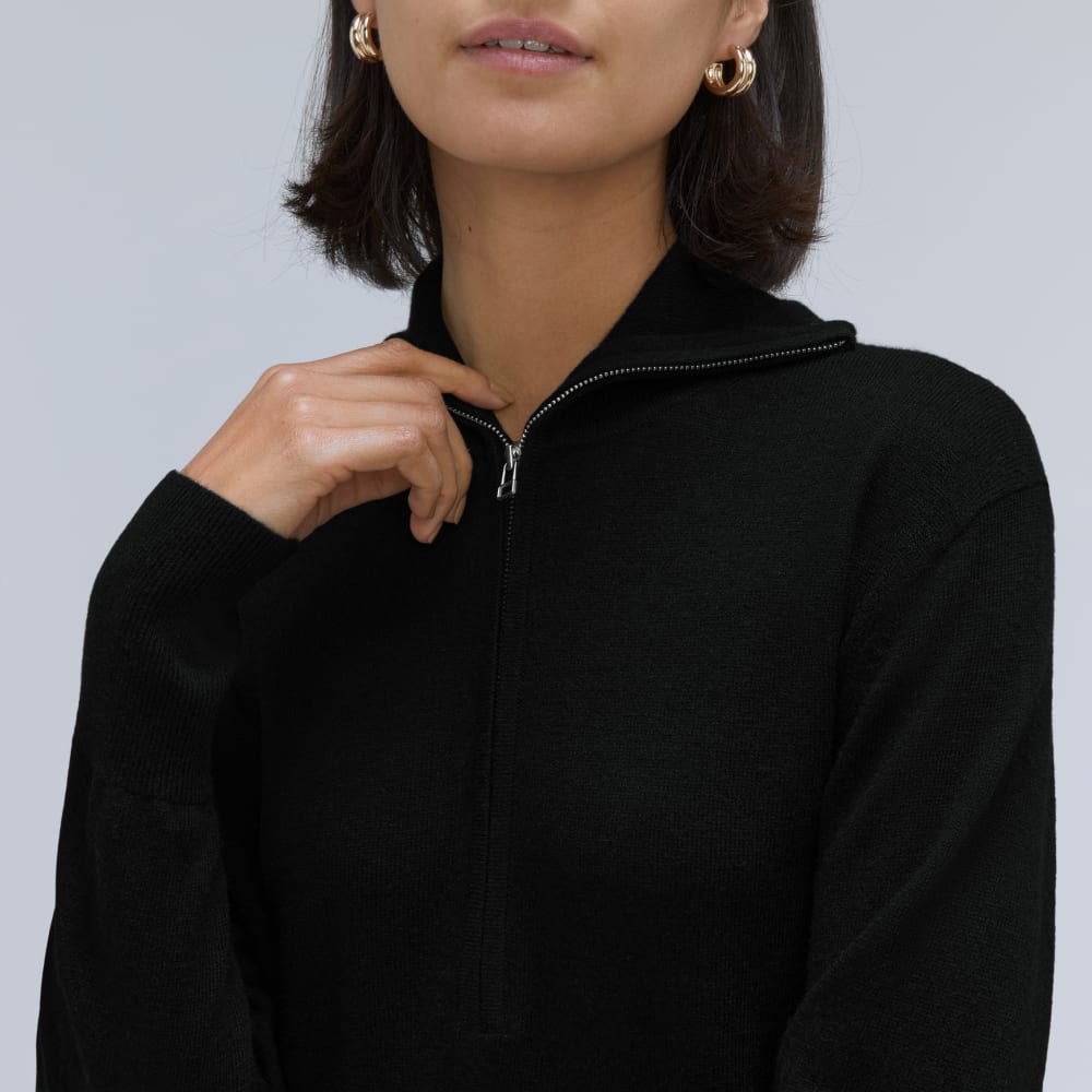 The Luxe Merino Half-Zip Sweater | Black – Everlane