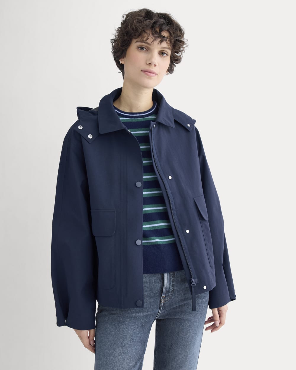 Re:Cycled Nylon Barrel Jacket | Deep Navy – Everlane
