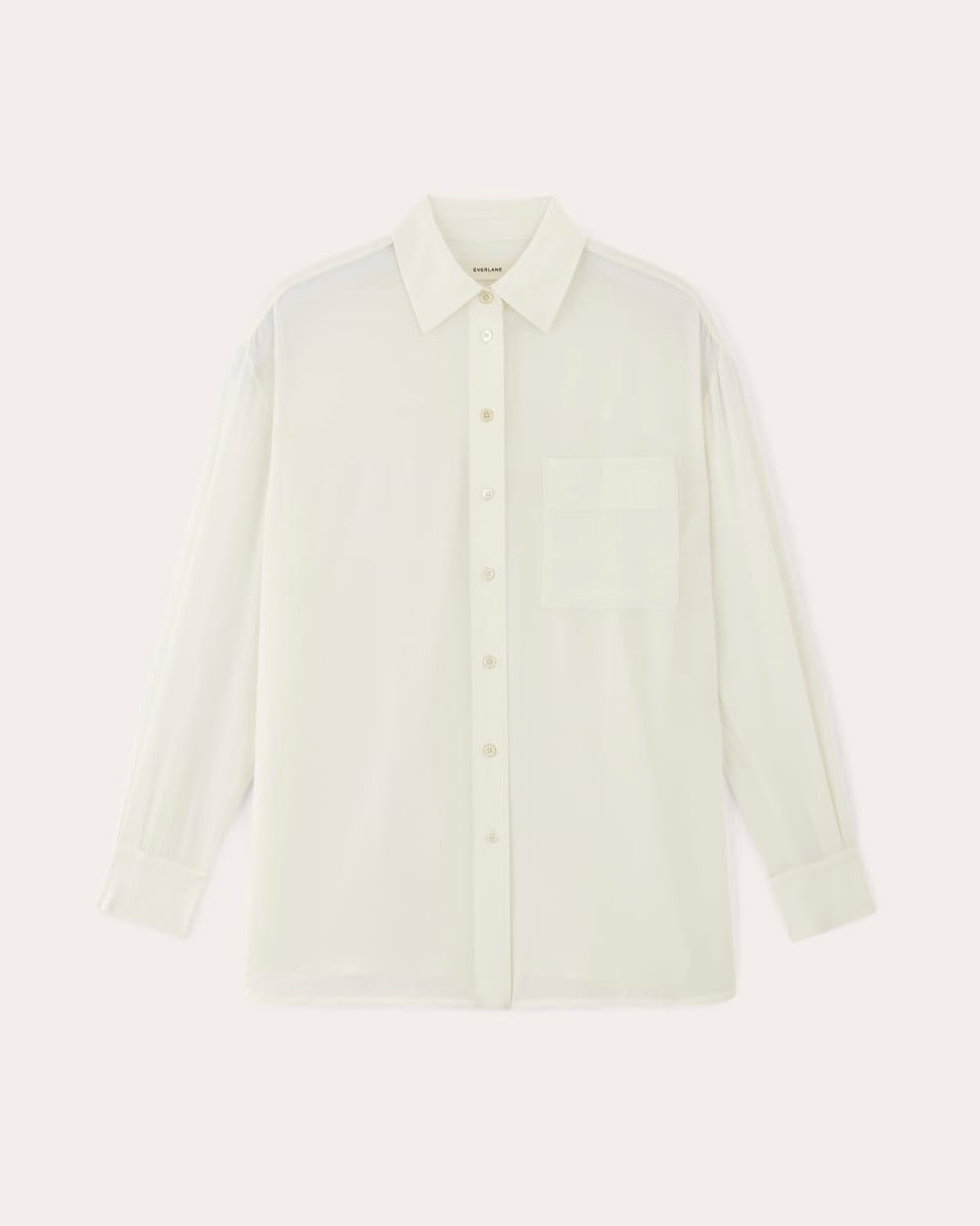 The Boyfriend Shirt in Washable Silk | Off-White – Everlane
