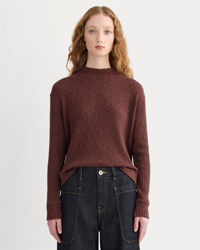 The Cozy Rib Funnel-Neck | Dark Mahogany – Everlane