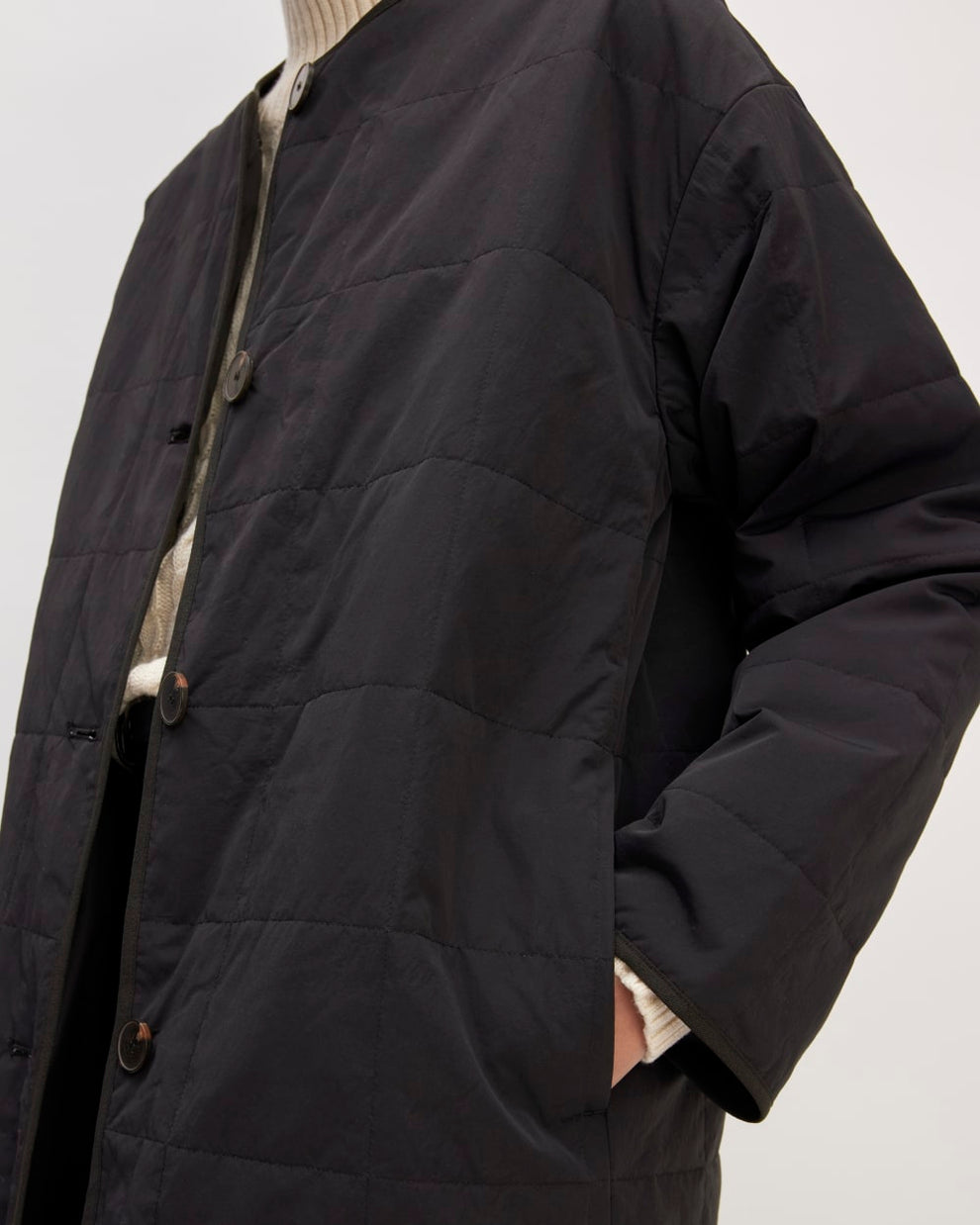 The ReNew Quilted Long Liner | Black – Everlane
