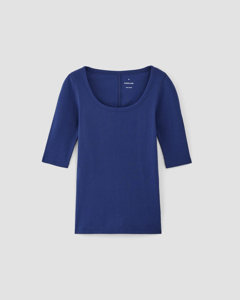 The Luxe Rib Scoop-Neck Tee | Bellwether Blue – Everlane