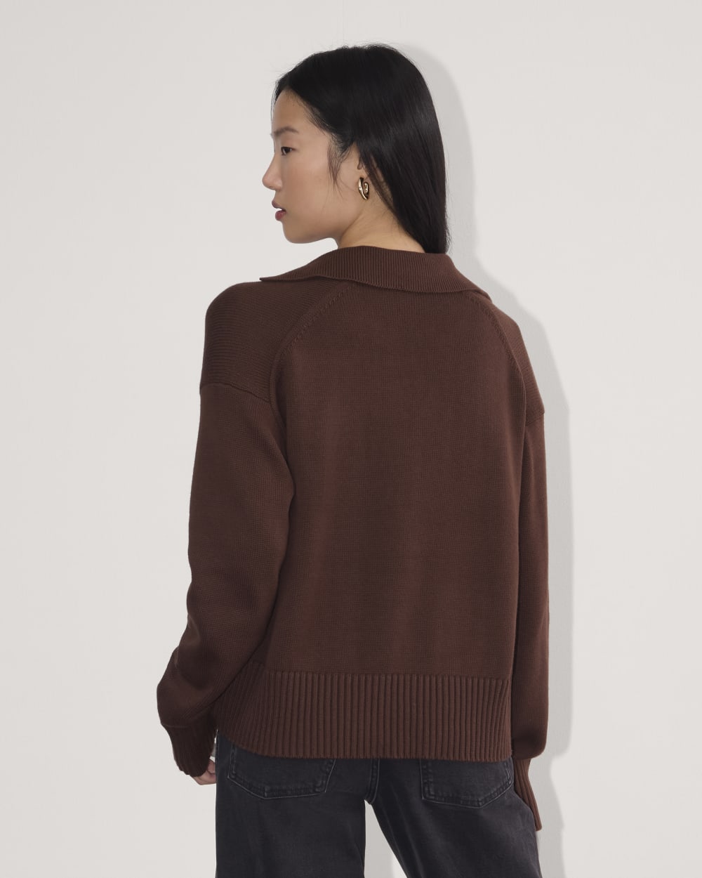 The Boxy Polo in Everyday Cotton | Dark Mahogany – Everlane