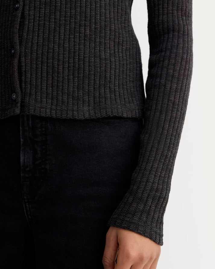 The Cozy Rib Cardigan | Black – Everlane