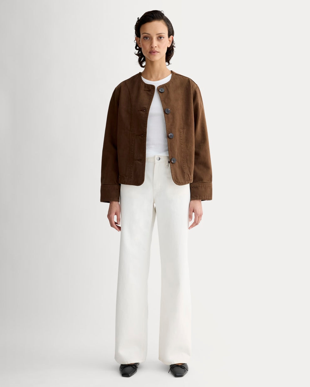 The Denim Barrel Jacket | Cocoa – Everlane