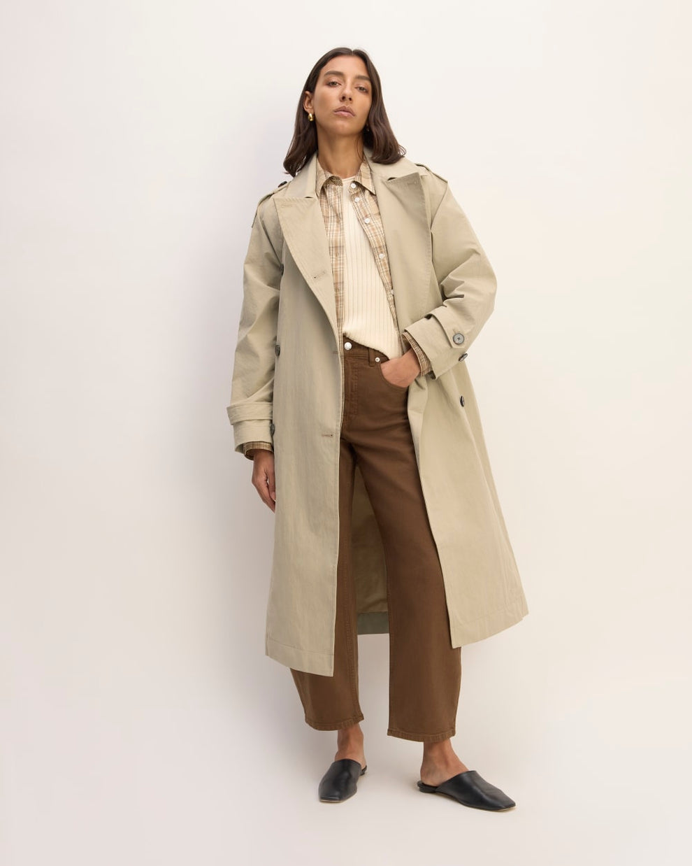 The ReNew Long Trench Coat | Trench Coat Khaki – Everlane
