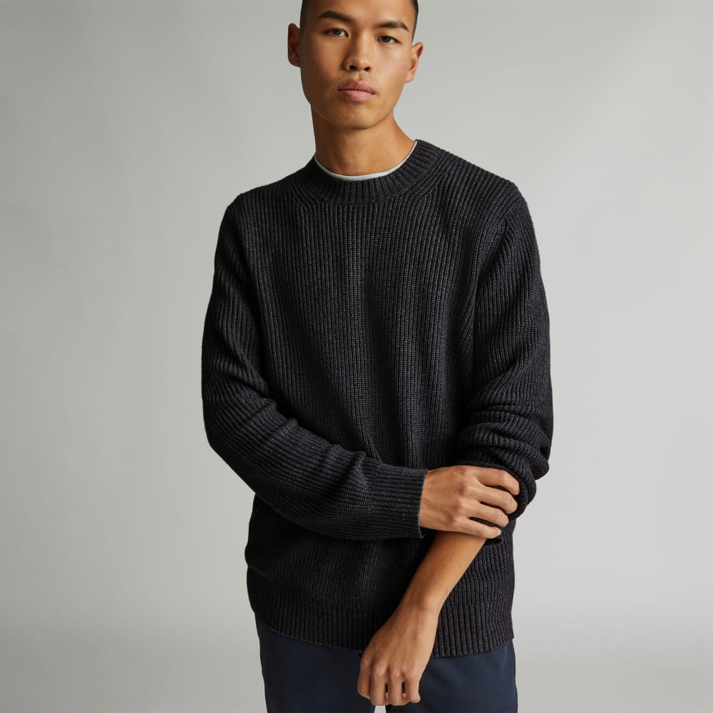 The No-Sweat Ribbed Crew | Heather Ash – Everlane