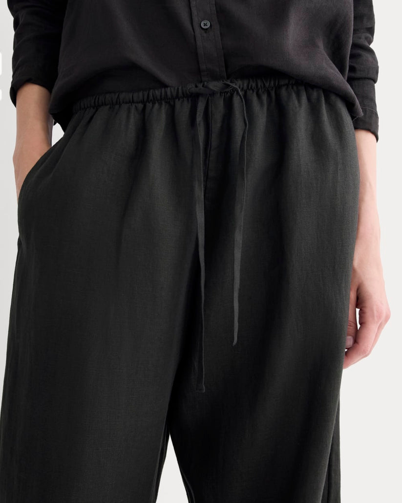 The Drawstring Pant in Linen | Black – Everlane