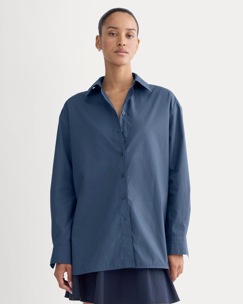 The Boyfriend Shirt in Ultrasoft Cotton | Deep Lazuli Blue – Everlane